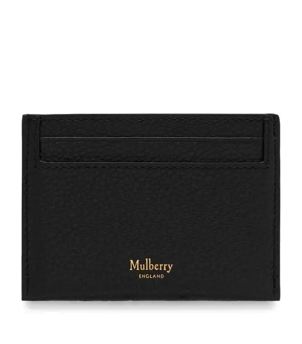 Mulberry Leather Logo Card Holder - Black