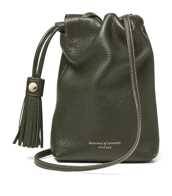 ASPINAL OF LONDON Soho Leather Cross-body Pouch - Green