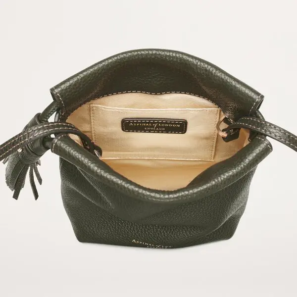 ASPINAL OF LONDON Soho Leather Cross-body Pouch - Green