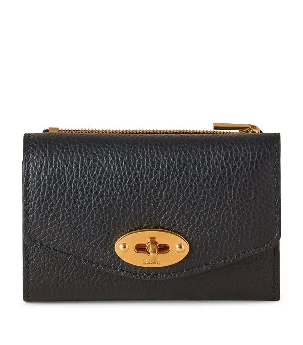 Mulberry Leather Folded Darley Wallet - Black
