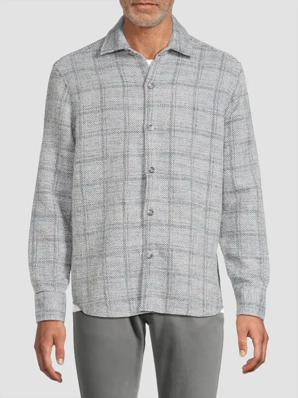 Robert Barakett Quinn Plaid Woven Overshirt
