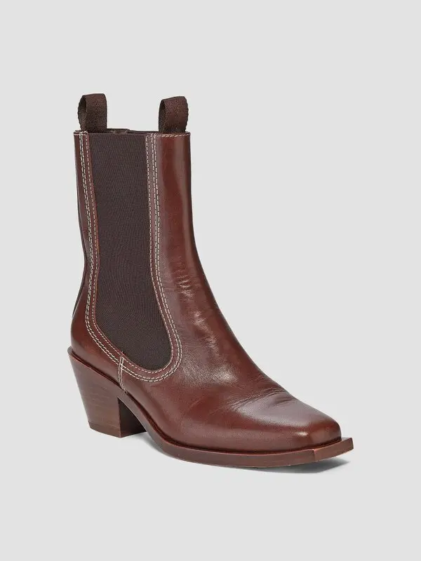 LOEFFLER RANDALL Nat 60mm Western Ankle Boots