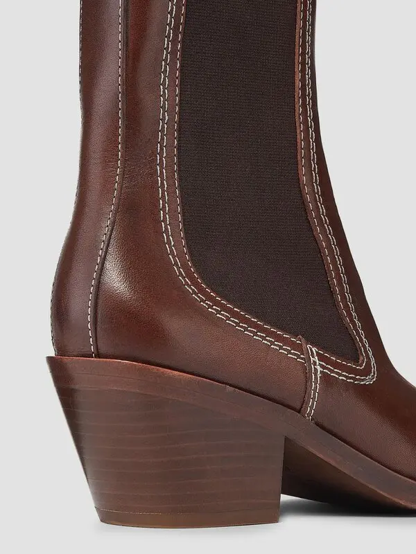 LOEFFLER RANDALL Nat 60mm Western Ankle Boots