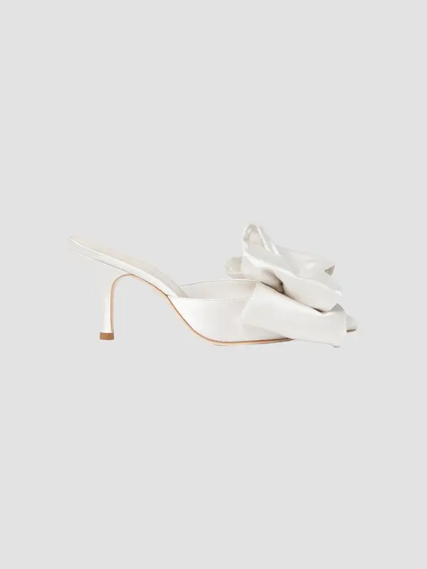 LOEFFLER RANDALL Margot 80mm Bow-detailed Satin Mules