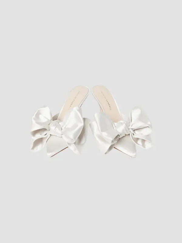 LOEFFLER RANDALL Margot 80mm Bow-detailed Satin Mules