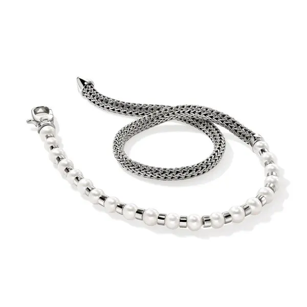 John Hardy Essentials Pearl Wrap Bracelet - Sterling Silver