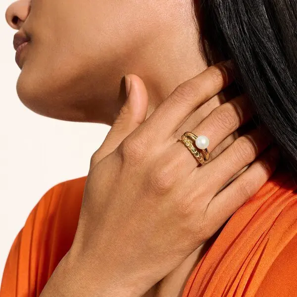 John Hardy Essential Pearl Ring - Gold