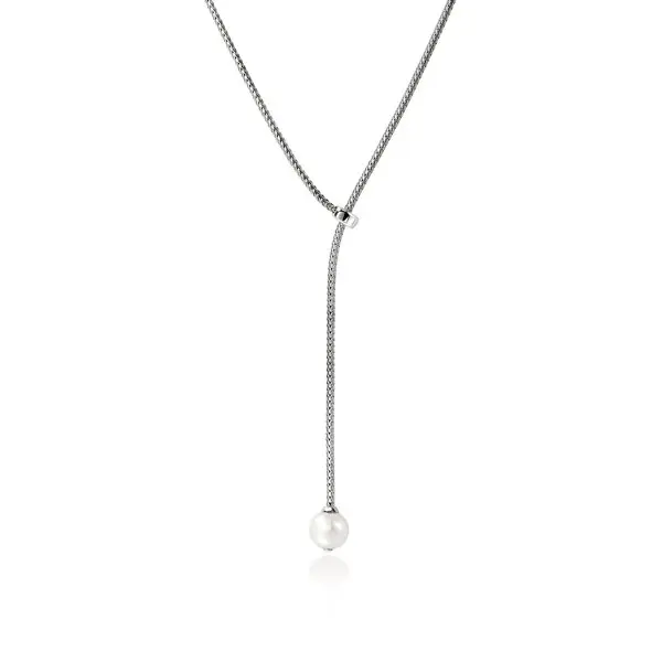 John Hardy Jh Essential Pearl Lariat Necklace - Sterling Silver