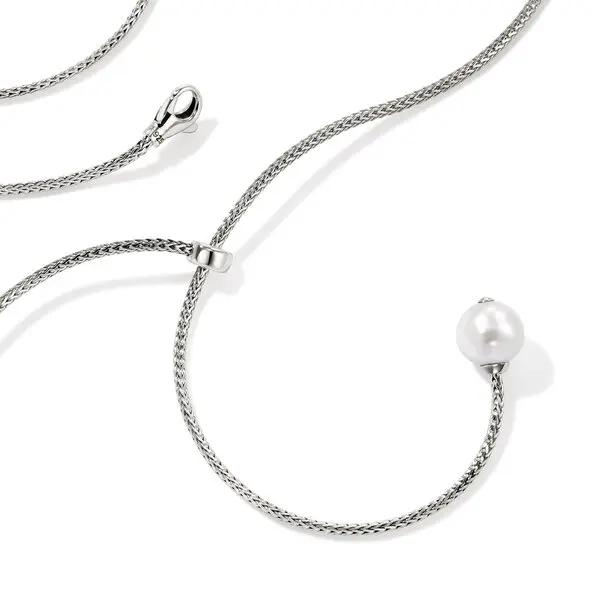 John Hardy Essential Pearl Lariat Necklace - Sterling Silver