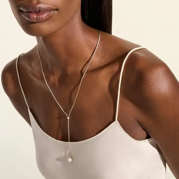 John Hardy Essential Pearl Lariat Necklace - Sterling Silver