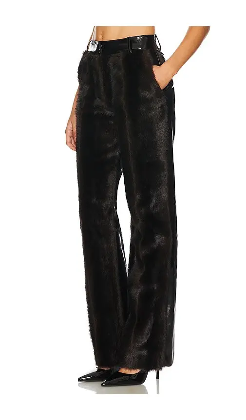 AKNVAS Barberini Faux Fur Pant - Black