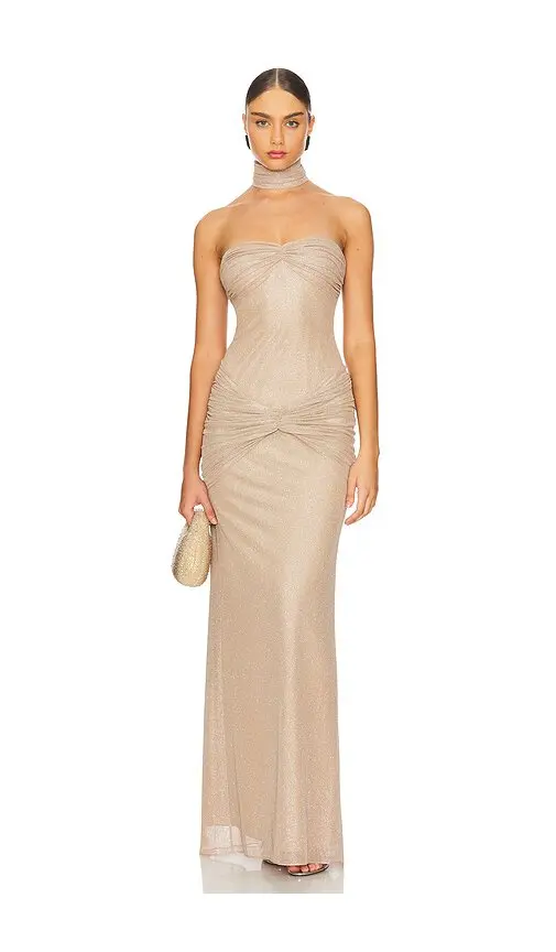 MIRROR PALAIS The Starlite Gown - Beige