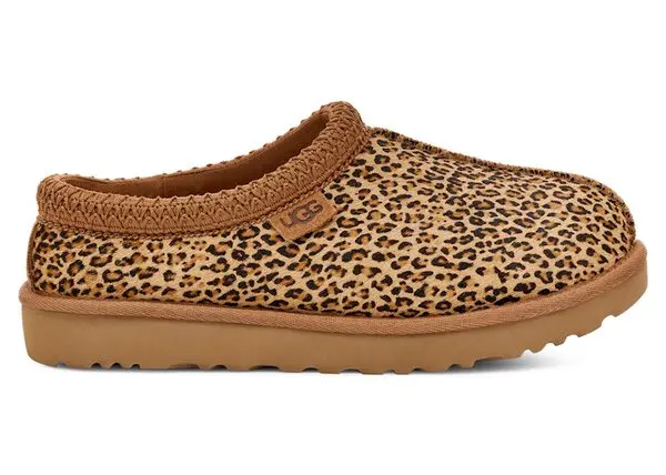 UGG Tasman Slipper With Leopard Print - Chestnut