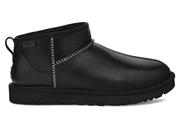 UGG Classic Ultra Mini Lthr Regen Boot - Black