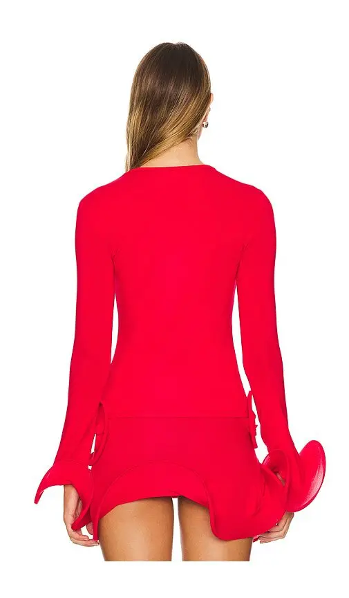SID NEIGUM Wave Sleeve Top - Red