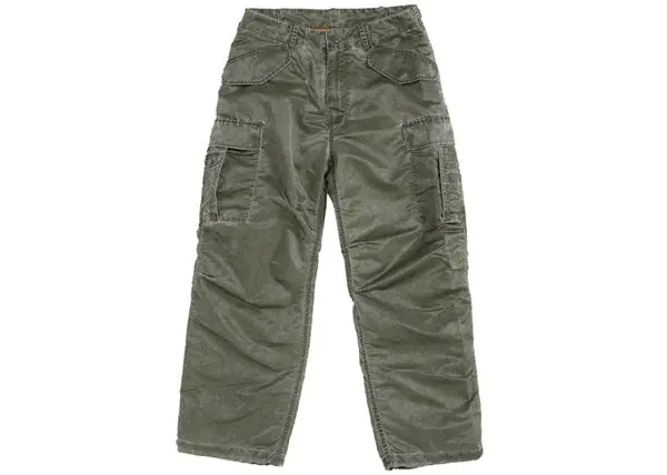 Supreme Washed Flight Satin Cargo Pant - Olive | Editorialist