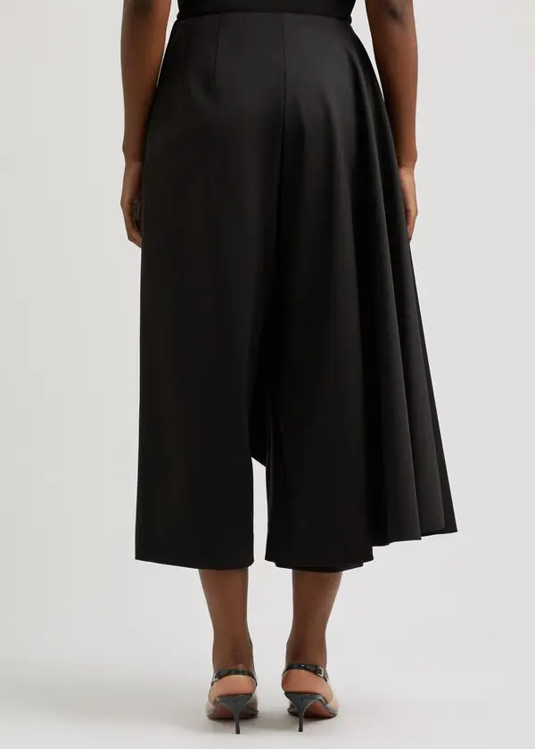 Alaïa Asymmetric Layered Stretch-wool Trousers