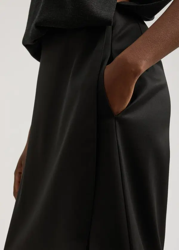 Alaïa Asymmetric Layered Stretch-wool Trousers