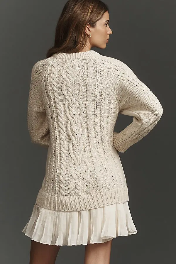 off shoulder long sleeve striped knit mini dress Zimmermann Luna Striped Knit Polo Mini Dress main image 1