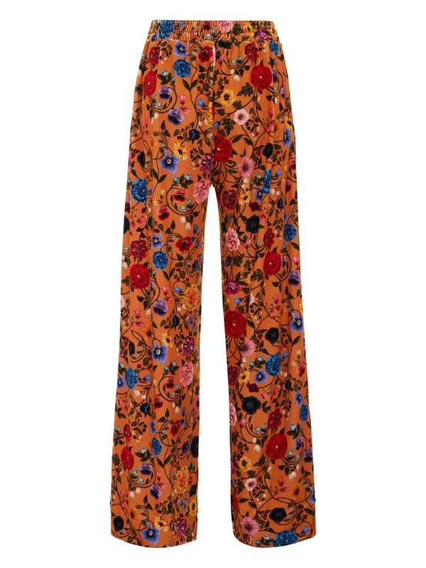 La DoubleJ Floral-print Palazzo Pants - Orange