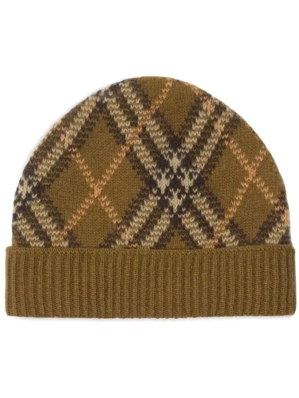 Burberry Check Beanie - Neutrals