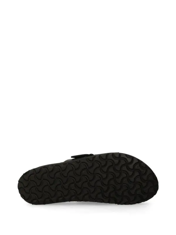 BIRKENSTOCK Almina Leather Slides - Black