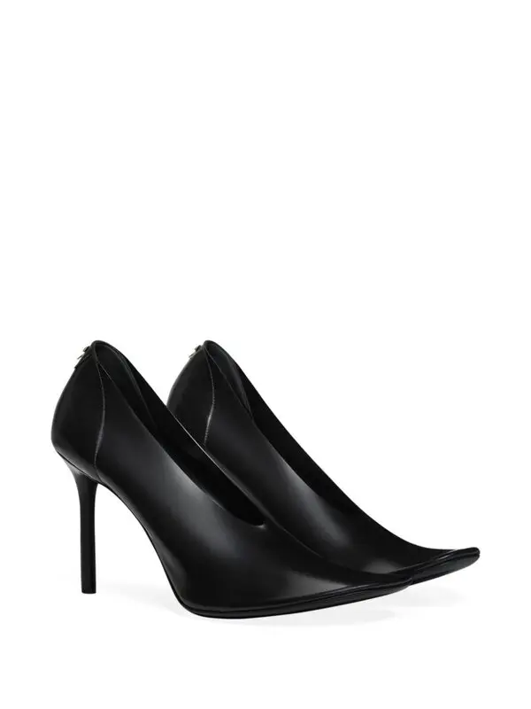 COURREGES 100mm Translucent Pumps - Black