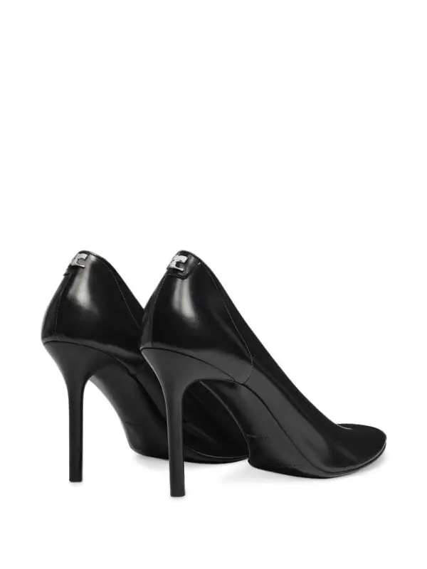 COURREGES 100mm Translucent Pumps - Black