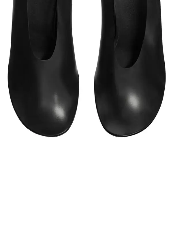 COURREGES 100mm Translucent Pumps - Black
