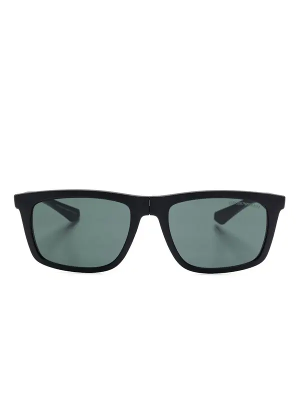 Emporio Armani Rectangle Frame Sunglasses - Black