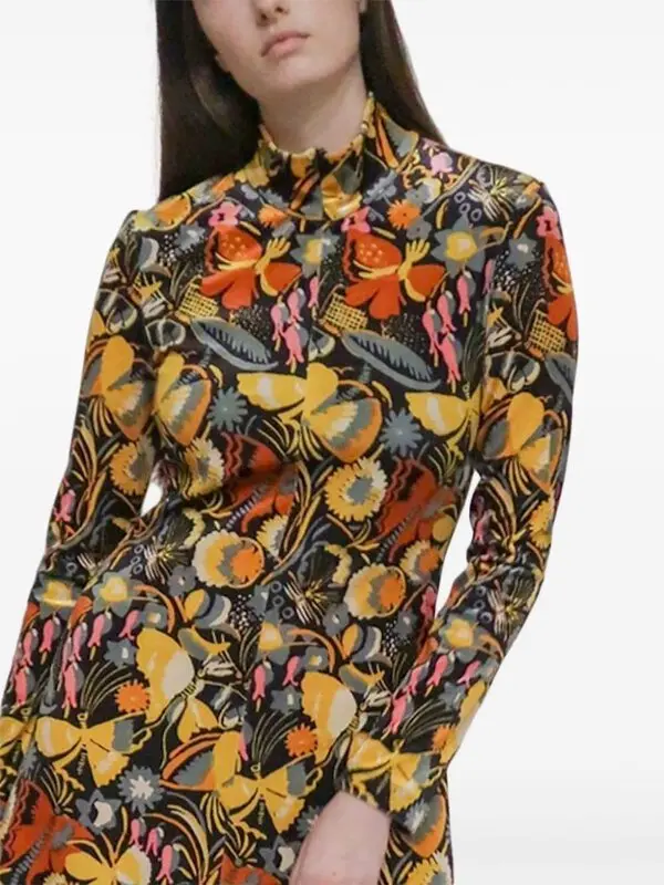 Rosetta Getty Mock-neck Velvet Dress