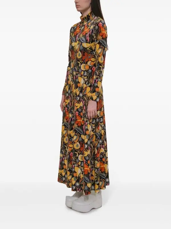 Rosetta Getty Mock-neck Velvet Dress