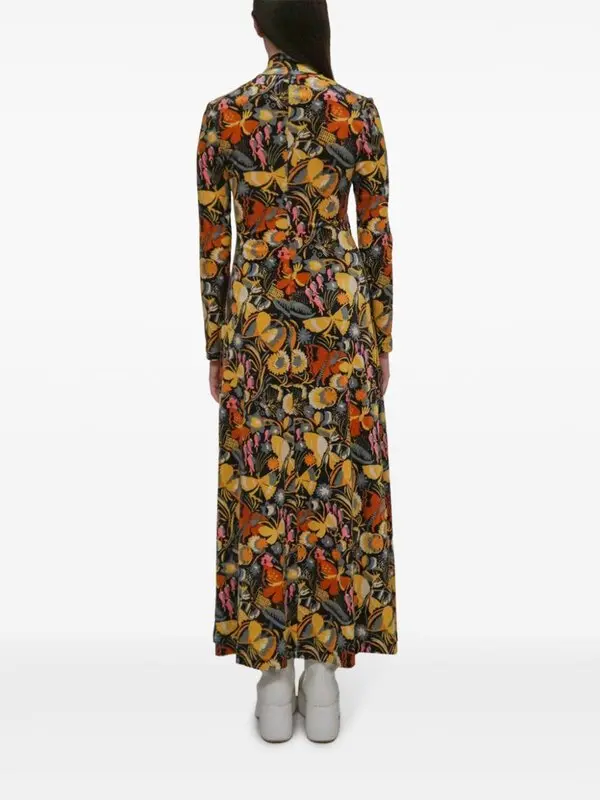 Rosetta Getty Mock-neck Velvet Dress