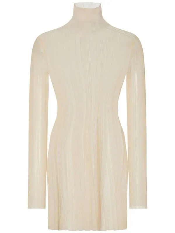 Rosetta Getty Sheer Plissé Dress