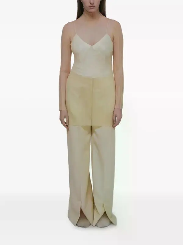 Rosetta Getty Sheer Plissé Dress