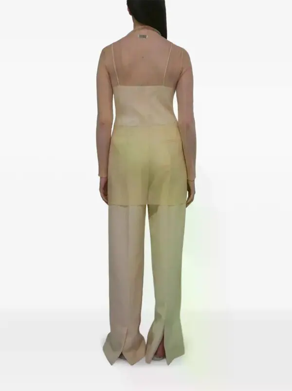 Rosetta Getty Sheer Plissé Dress