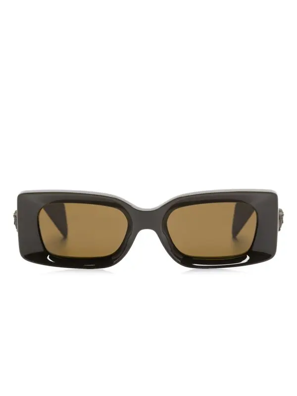 Versace Medusa Medallion Rectangle Sunglasses - Green