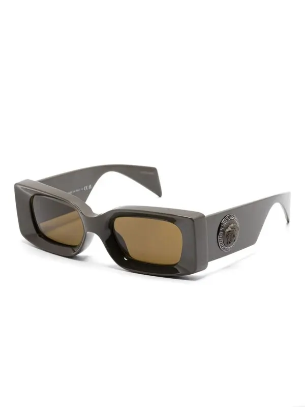 Versace Medusa Medallion Rectangle Sunglasses - Green