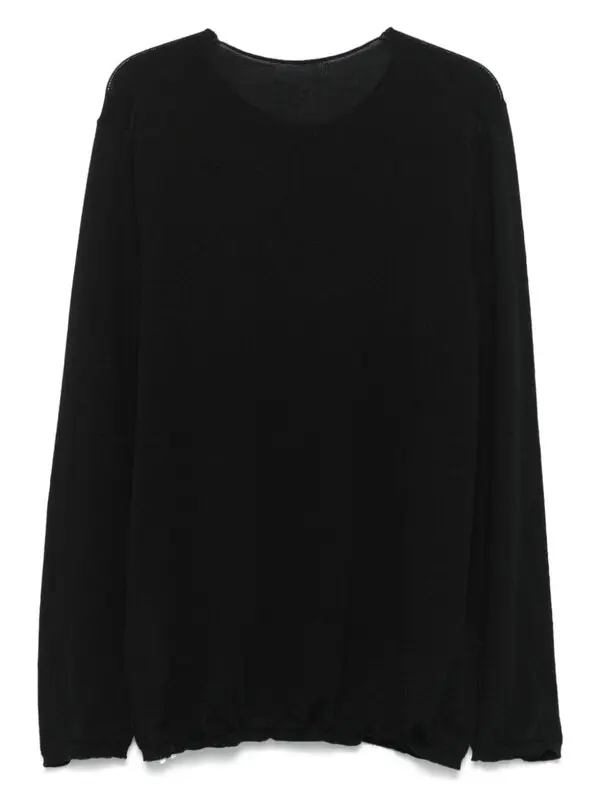 Comme Des Garçons Freedom-embroidered Sweater - Black