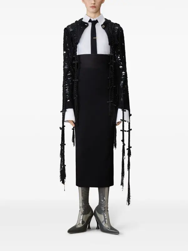 Thom Browne Wool Hobble Maxi Skirt