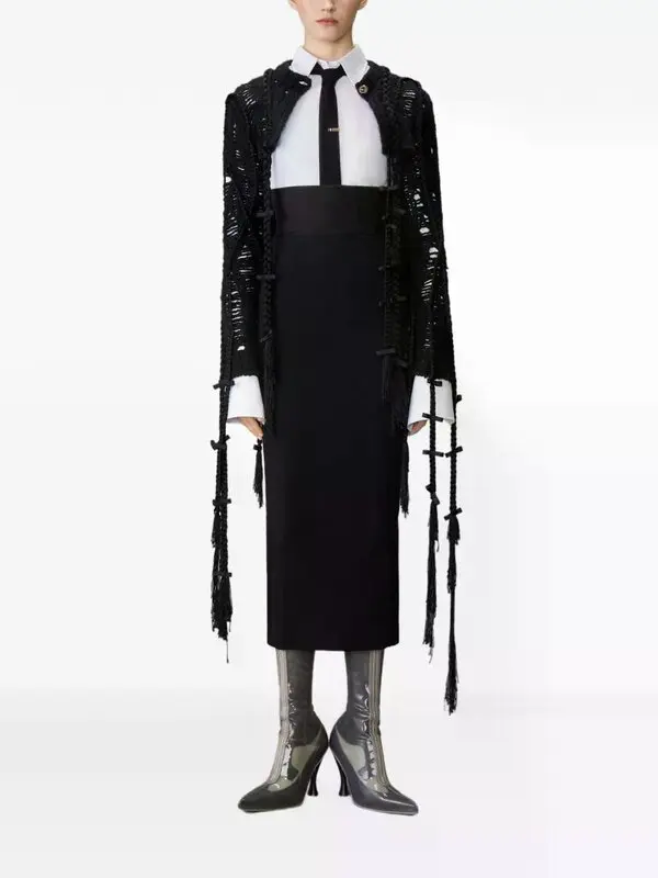 Thom Browne Wool Hobble Maxi Skirt
