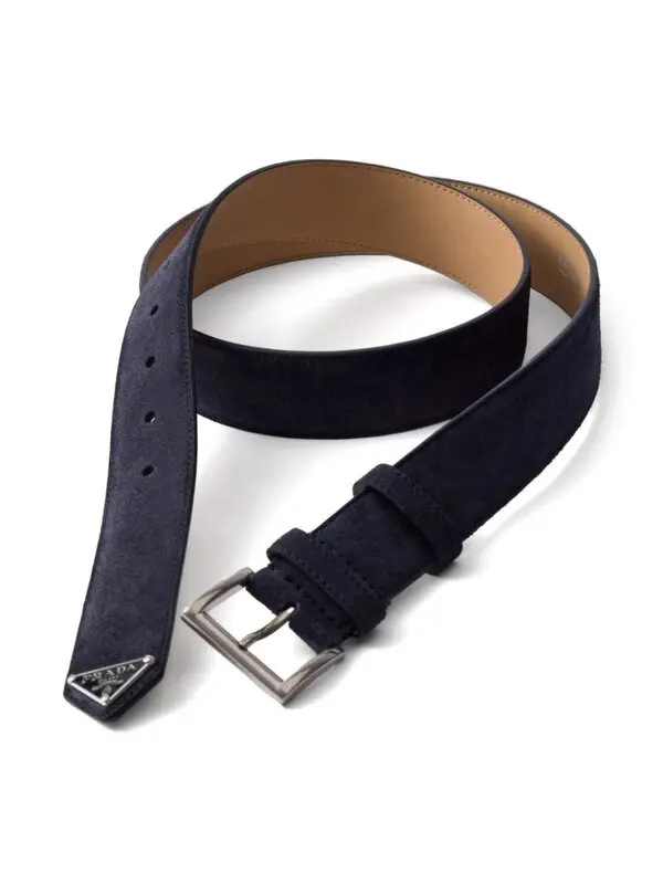 Prada Suede Belt - Blue