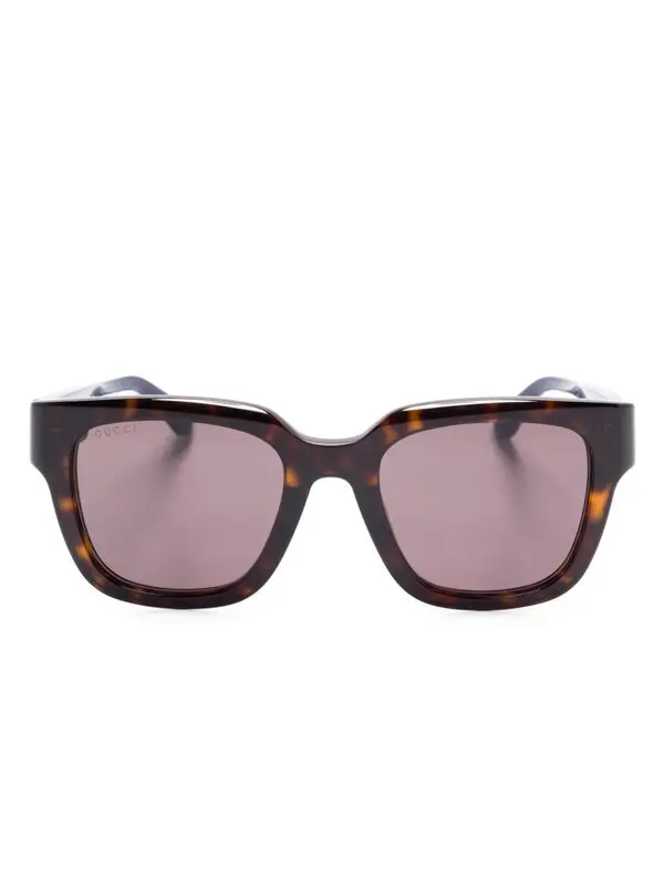 Gucci Square-frame Sunglasses - Brown