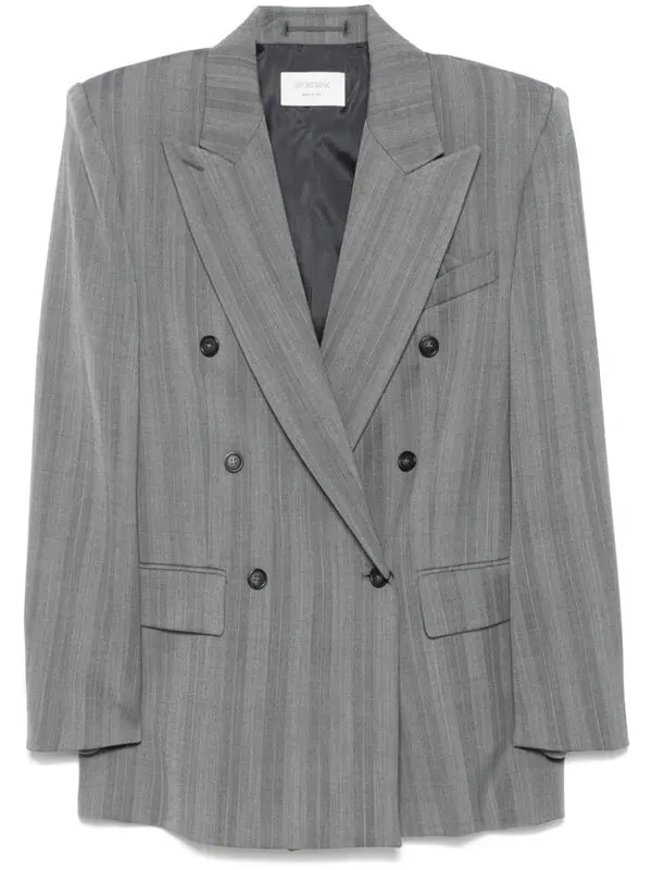 Sportmax Merlot Double-breasted Blazer