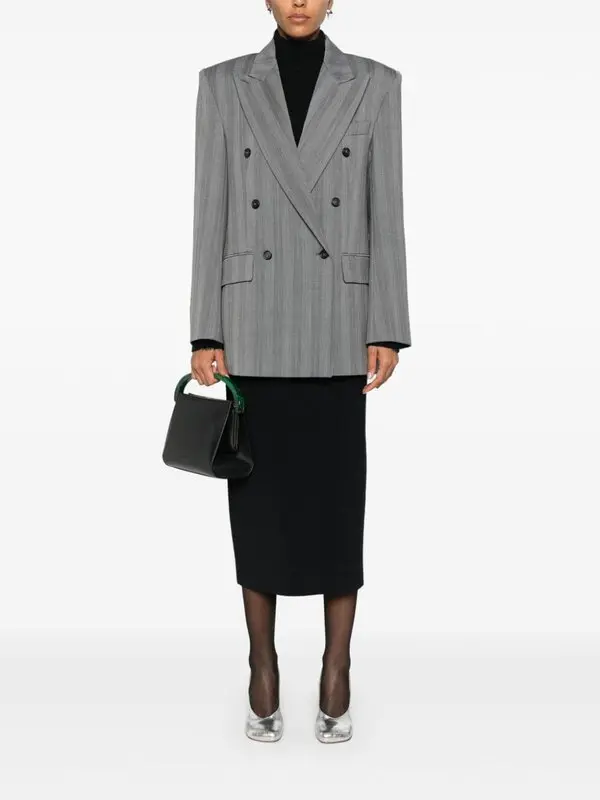 Sportmax Merlot Double-breasted Blazer