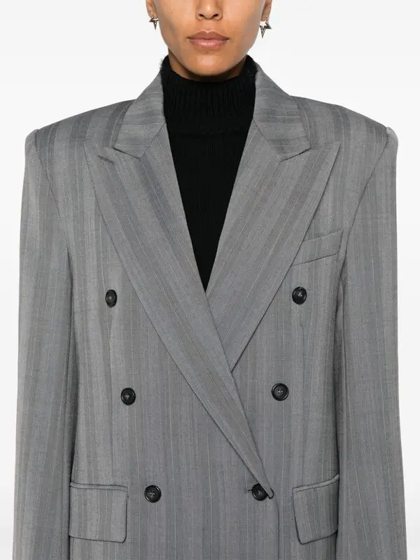 Sportmax Merlot Double-breasted Blazer
