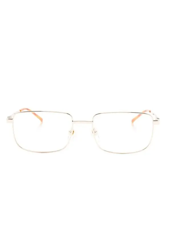 Gucci Rectangle-frame Glasses - Gold