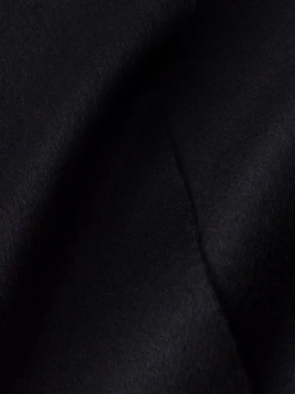 Prada Logo-plaque Silk-cashmere Scarf - Black