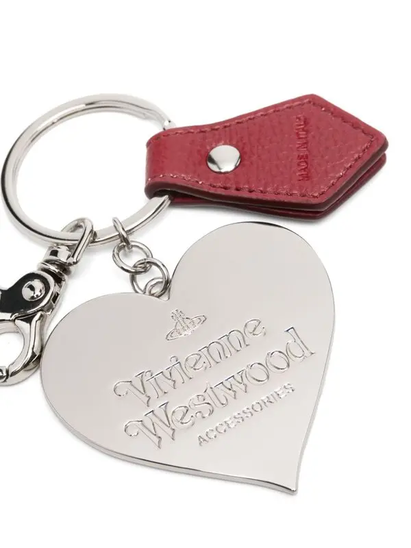 VIVIENNE WESTWOOD Mirror Heart Orb Keyring - Red