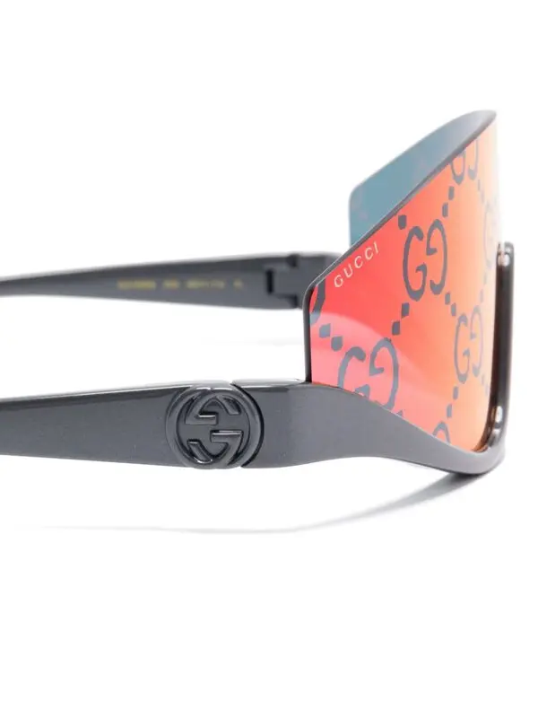 Gucci Shield-frame Sunglasses - Grey